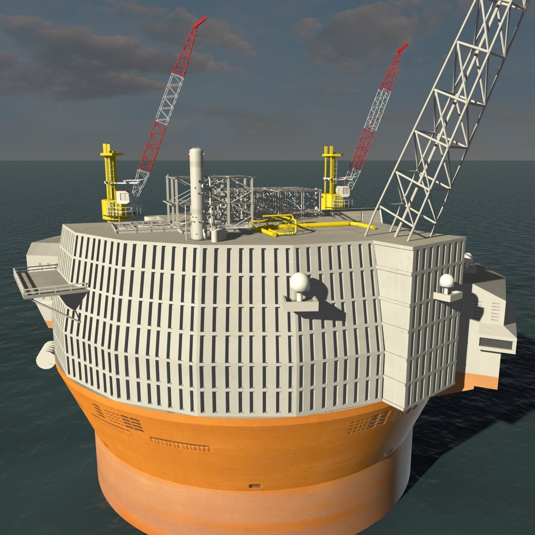 Goliat Fpso Cylindrical 3d Model