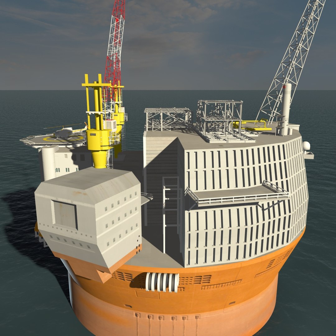 Goliat Fpso Cylindrical 3d Model