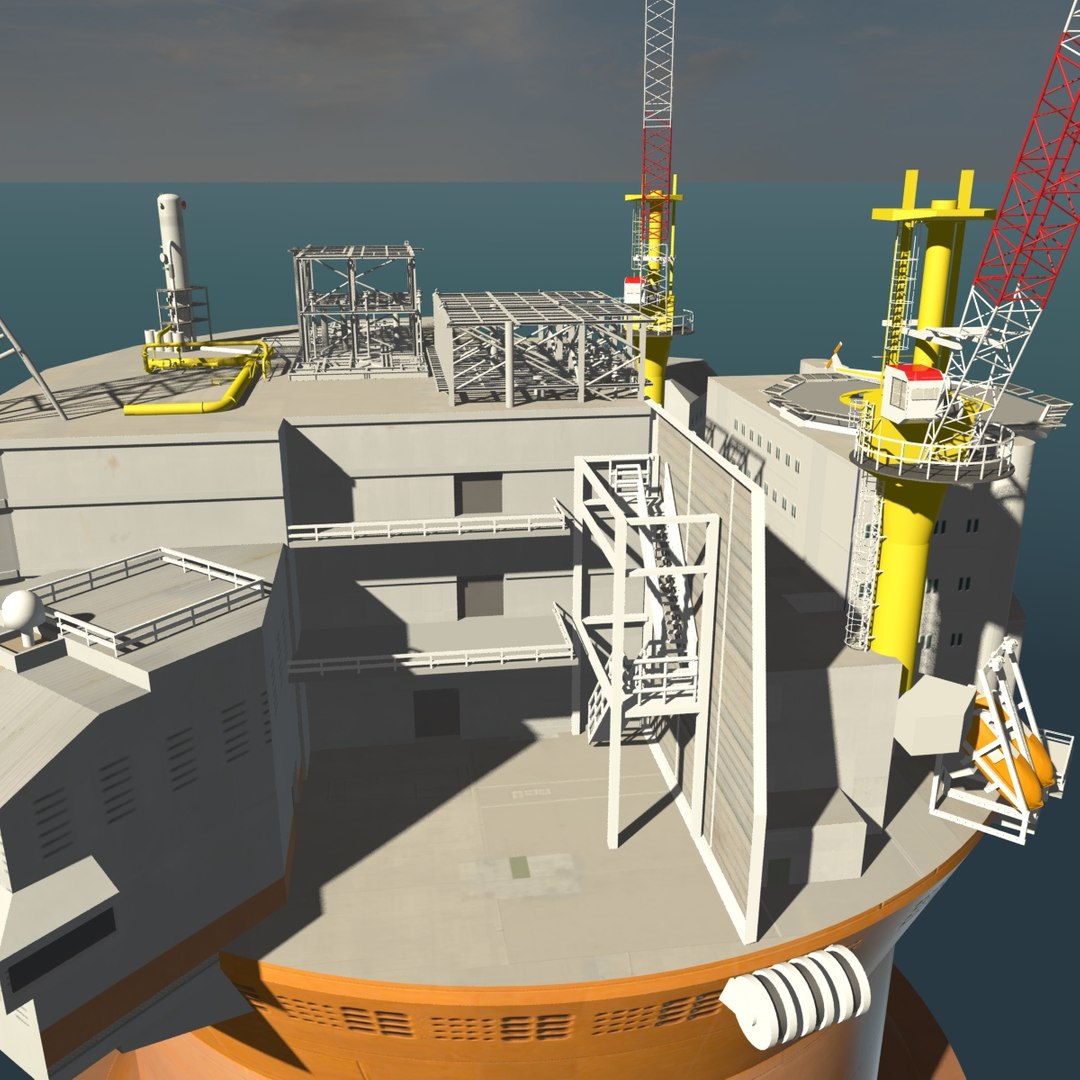 Goliat Fpso Cylindrical 3d Model
