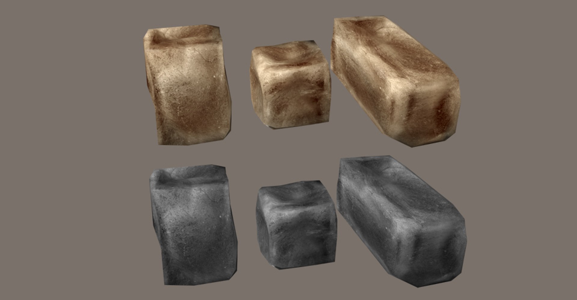 free stones blocks 3d model