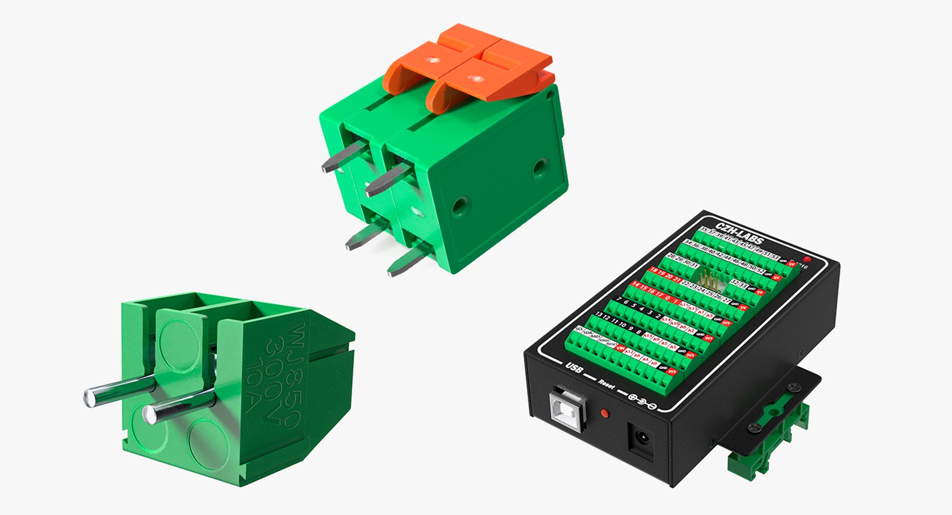 Screwless Terminals Collection 3D model - TurboSquid 1958949
