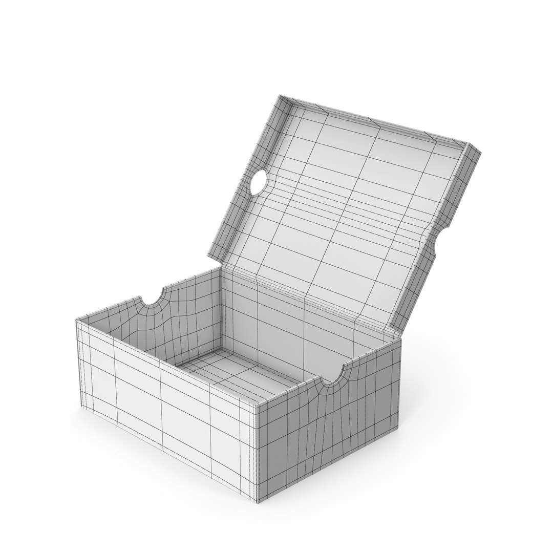 3D Brown Open Shoe Box - TurboSquid 2168485