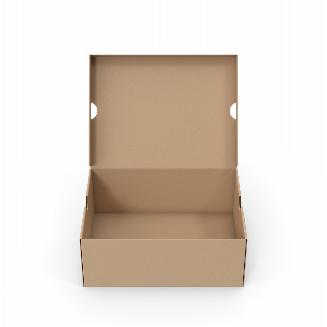 3D Brown Open Shoe Box - TurboSquid 2168485