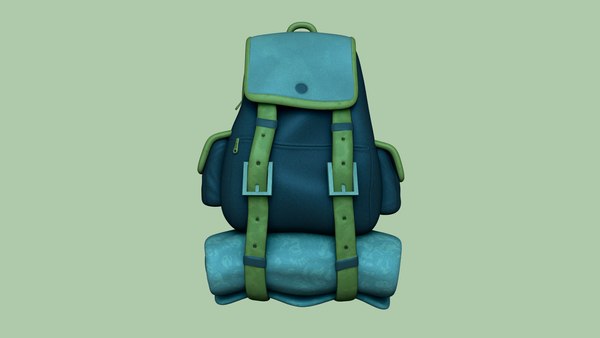 3D backpack - blue character - TurboSquid 1646443