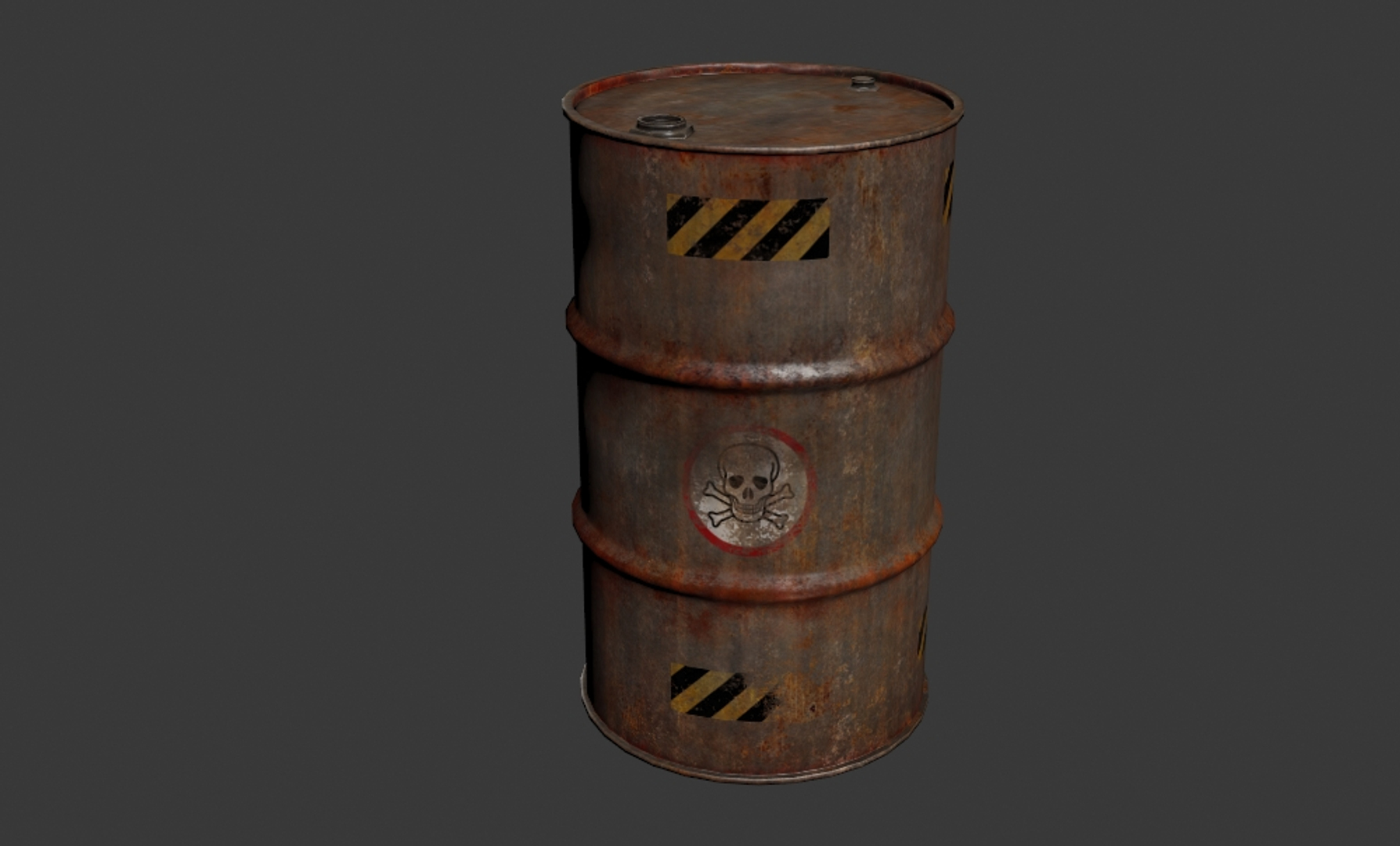 3d Barrel Games Ready Model