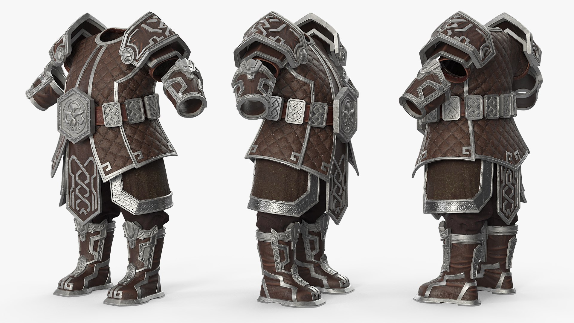 Fantasy Dwarven Iron Armor 3D Model - TurboSquid 2391907