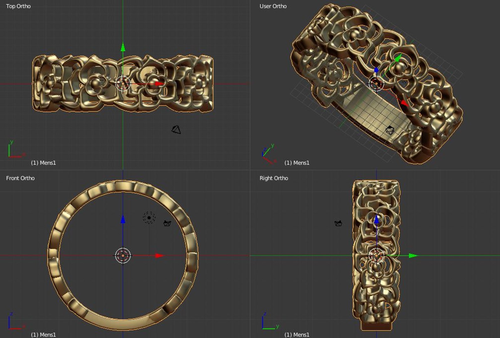 3dm Wedding Band Rings