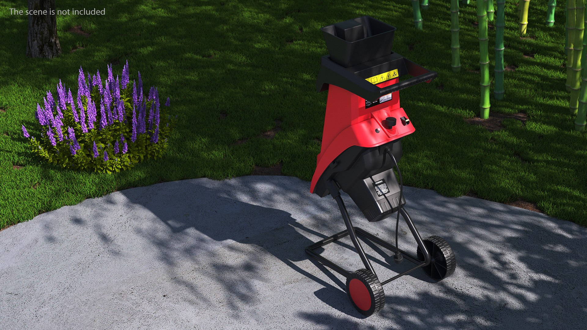 3D Electric Wood Shredder Landworks Red Model - TurboSquid 2164108