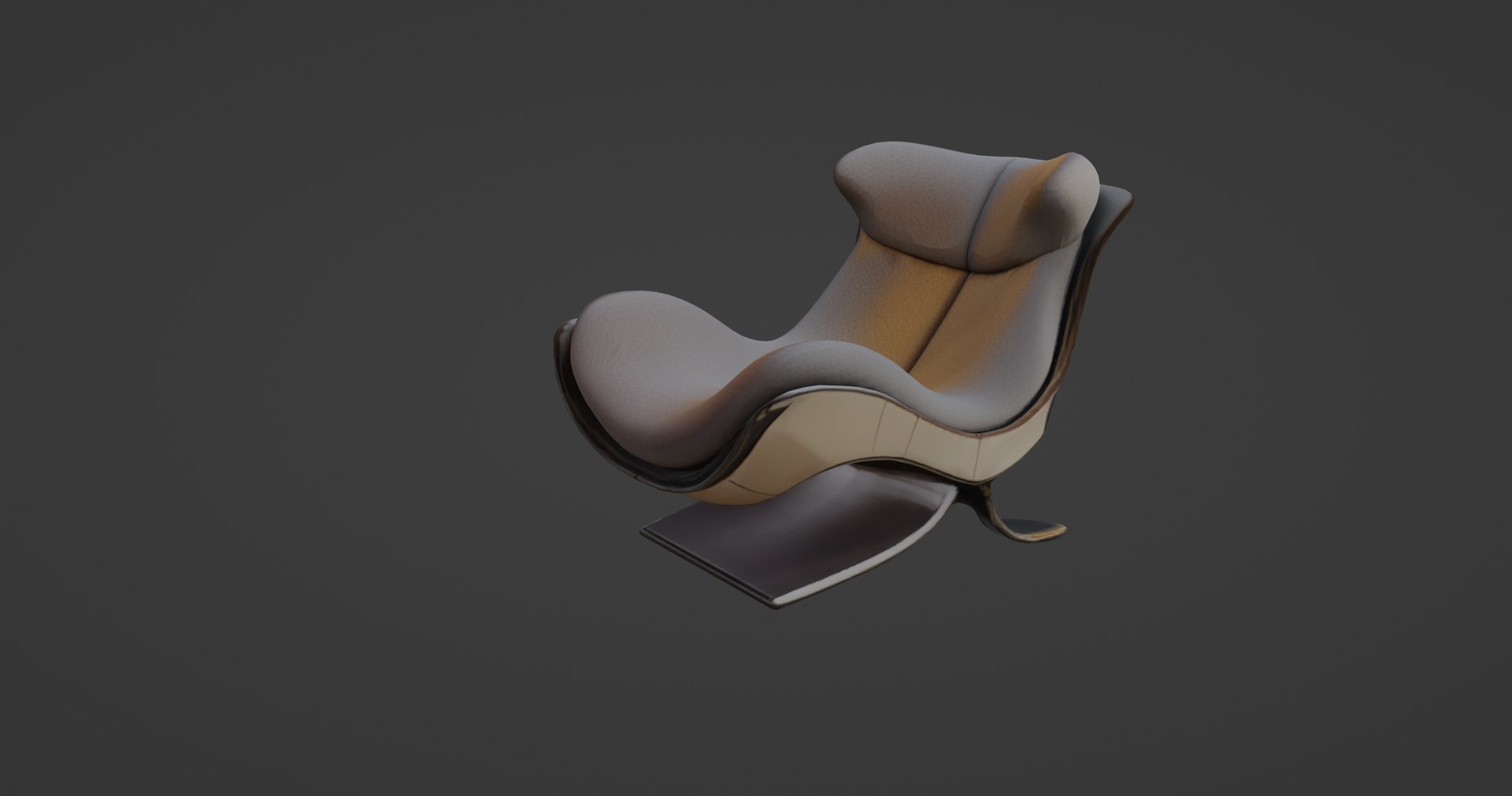 Futuristic Curved Lounge Chair 3D Model 3D Model - TurboSquid 2383280