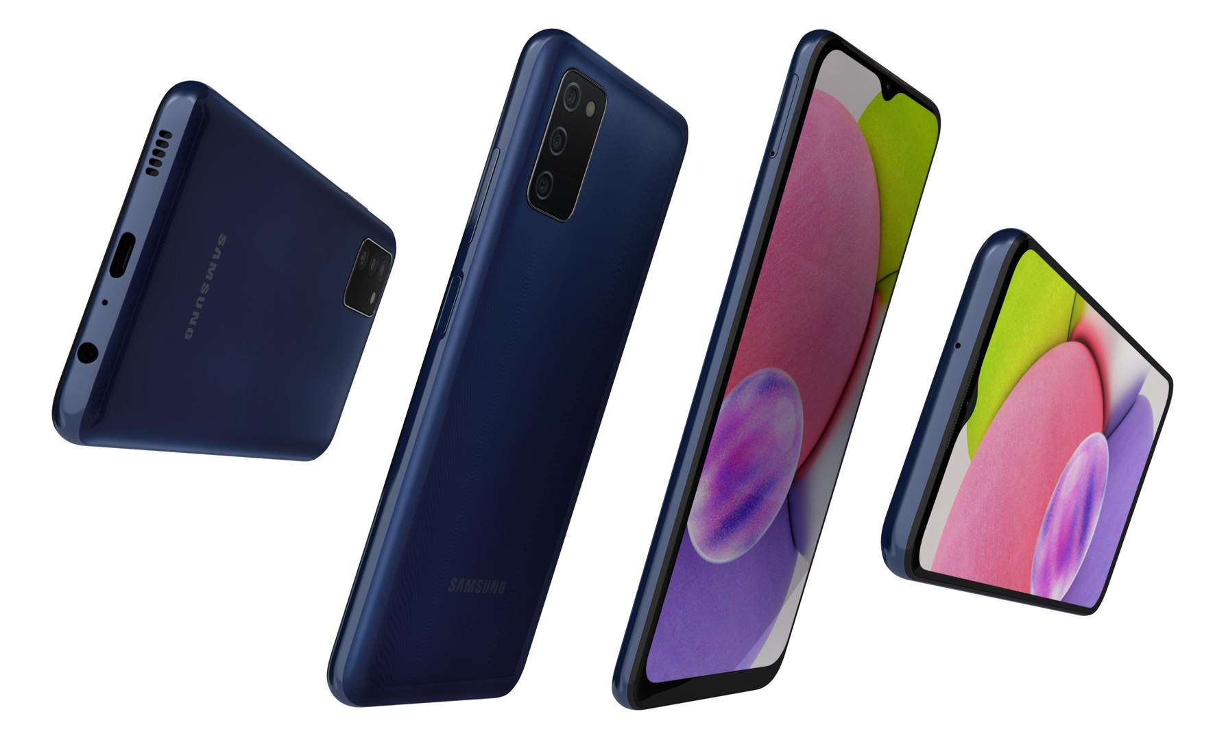 Samsung Galaxy A03s Blue Model - TurboSquid 1786716