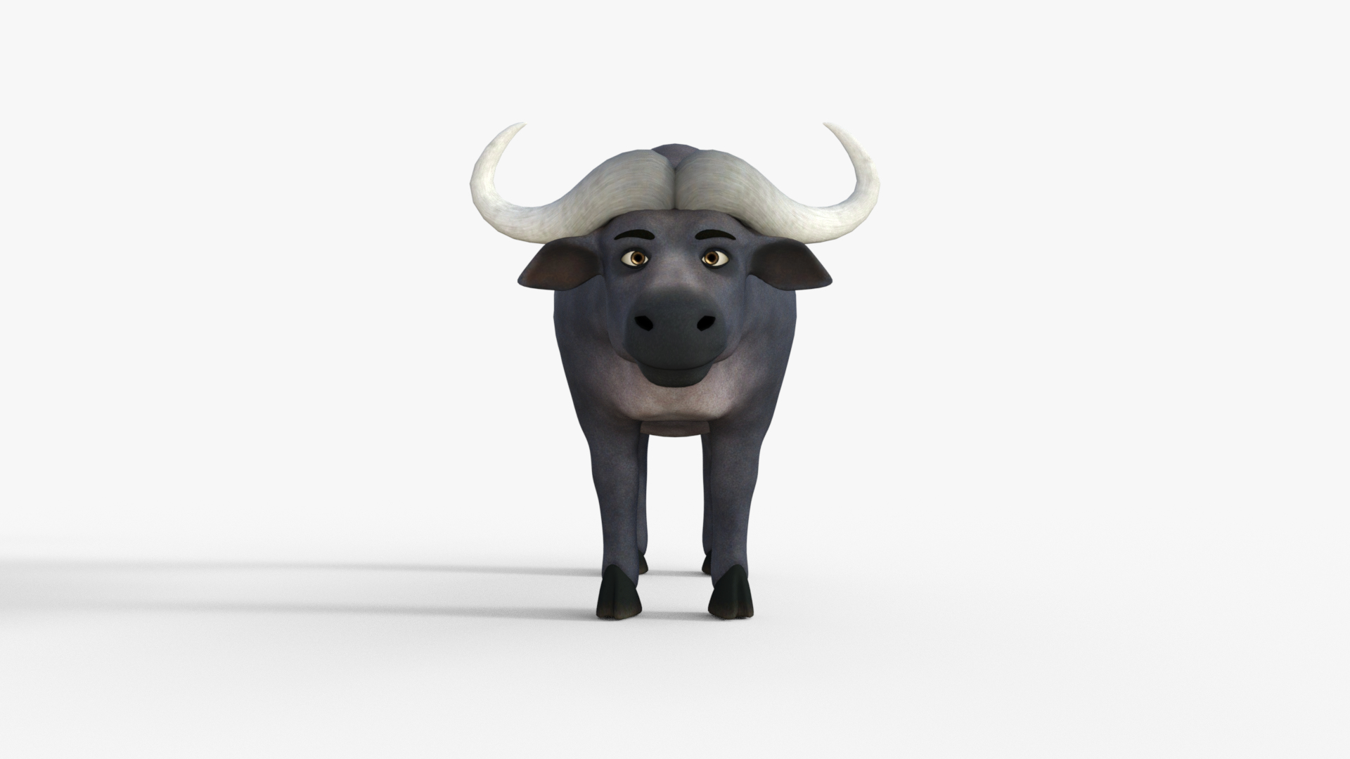 Cartoon Buffalo Rigged 3D Model - TurboSquid 2017388