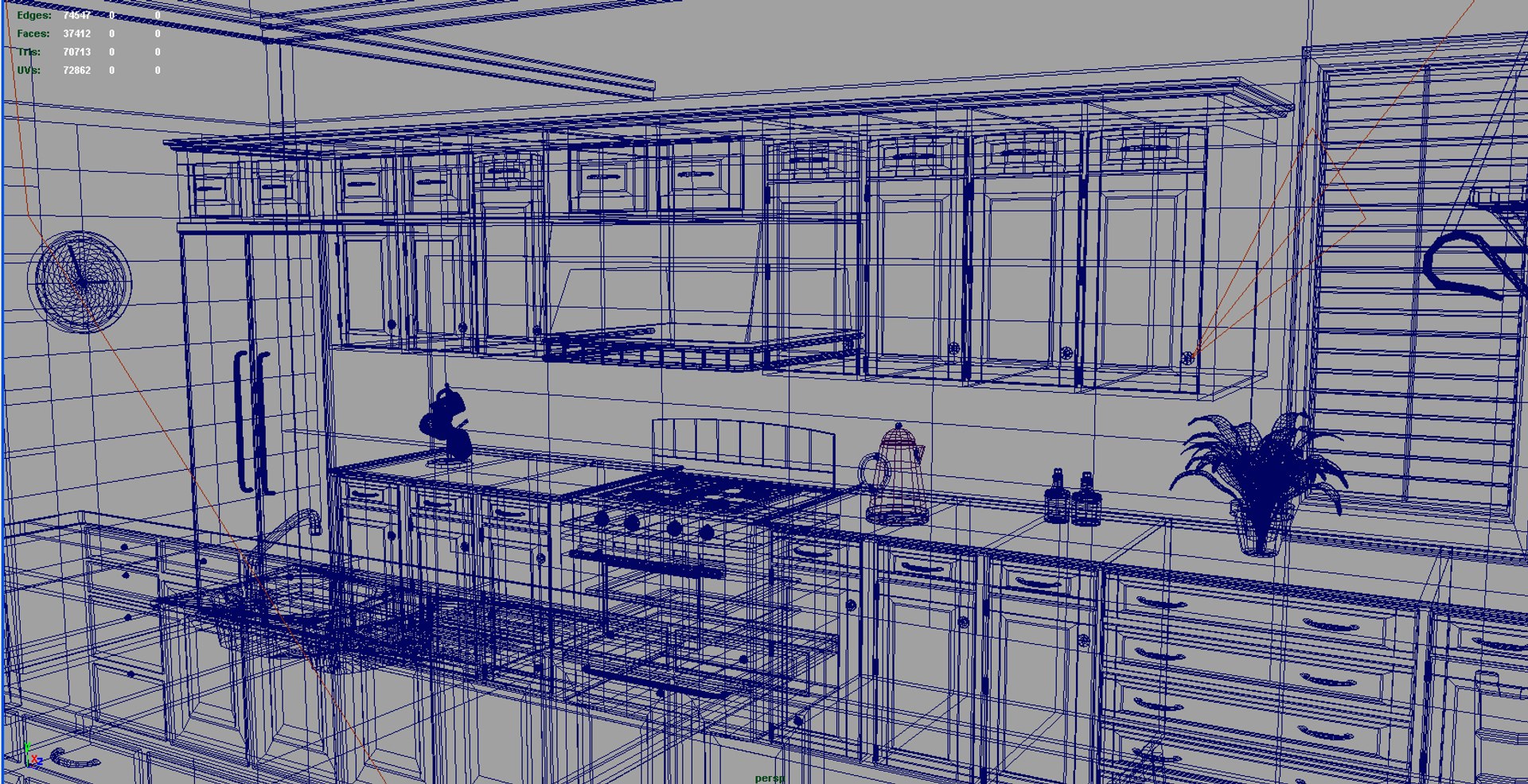 Kitchen Scene 3d Model