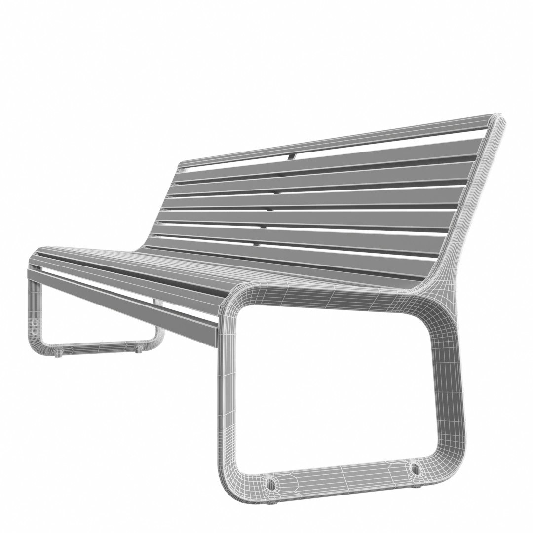 Street Park Bench Model - TurboSquid 1287030