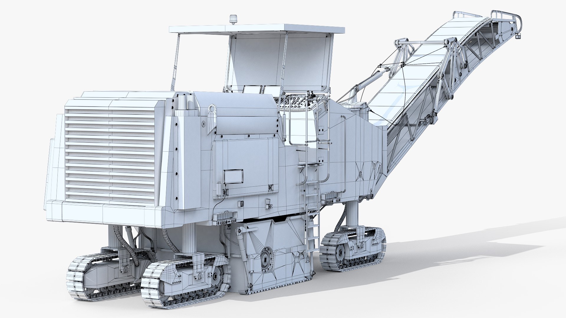 3D Model Milling Asphalt Machine - TurboSquid 1831268