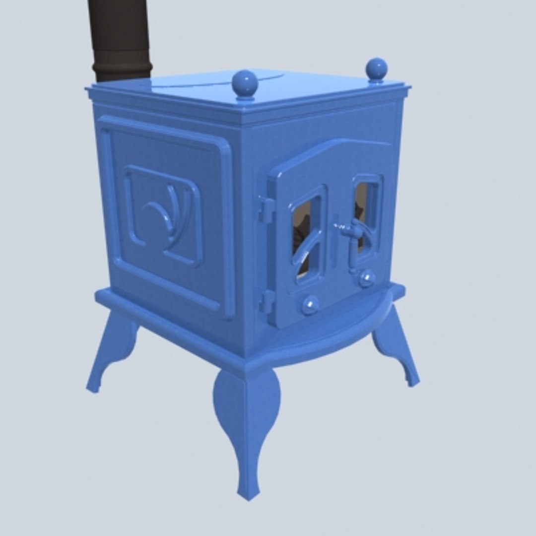 3d model classically woodburning stove