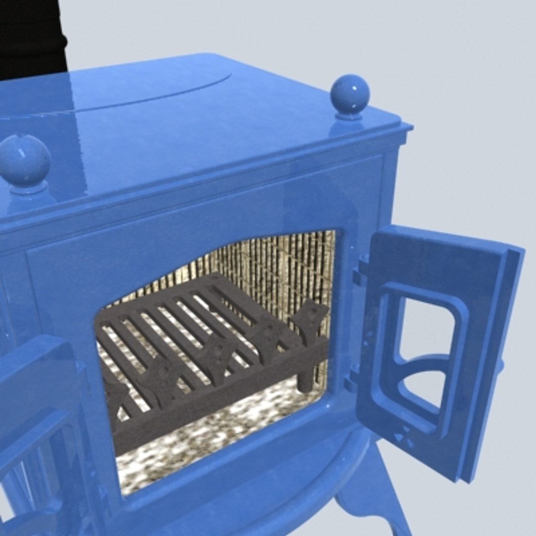 3d model classically woodburning stove