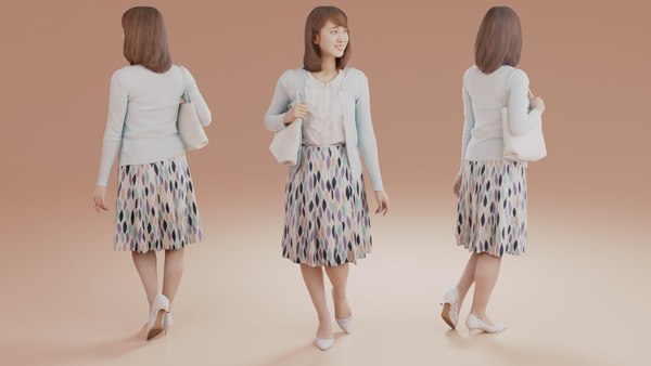 Posed 3D-Woman 019 Kana model - TurboSquid 1942106