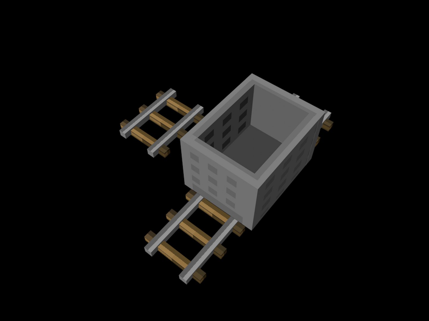 Minecart Rails C4d Free