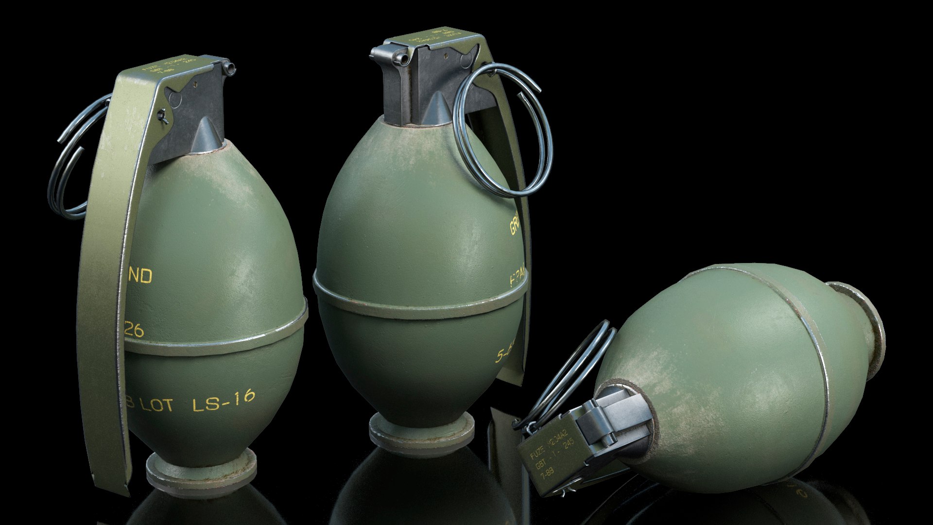 M26 Grenade Game Weapon Model - TurboSquid 2117711