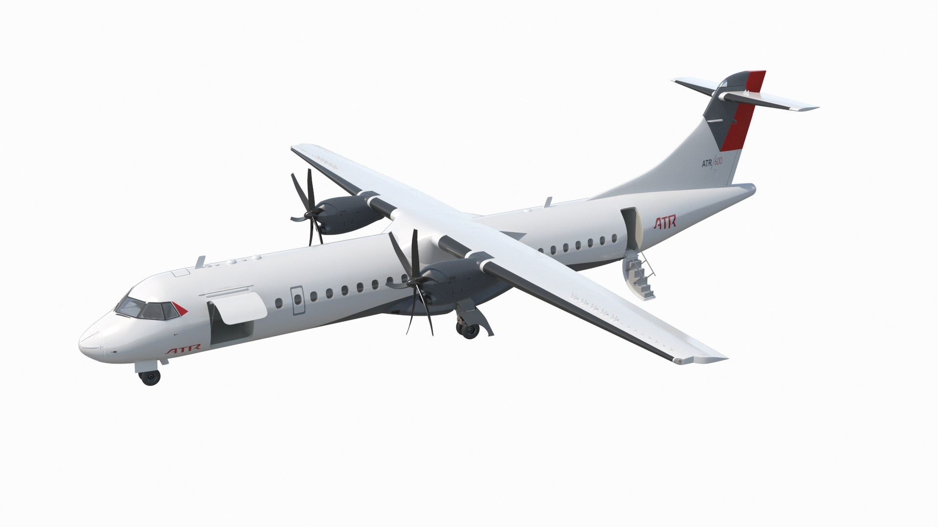 Civilian Transport Aircraft ATR 72-600 Rigged For Cinema 4D 3D Model ...