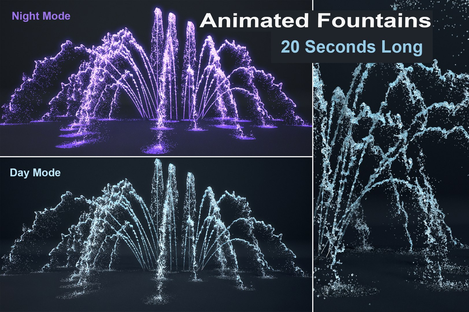 3D Animated Fountains Model - TurboSquid 2238634