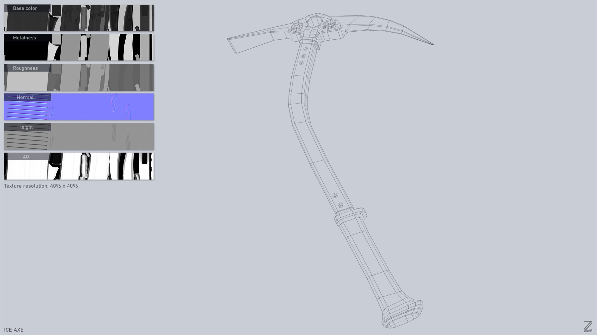 Ice axe 3D model - TurboSquid 2166452