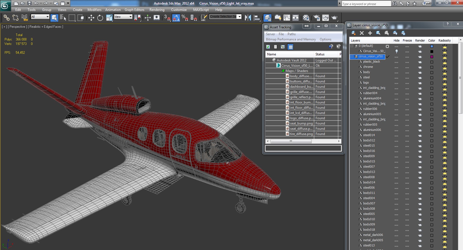 3D cirrus vision sf50 light model - TurboSquid 1215651