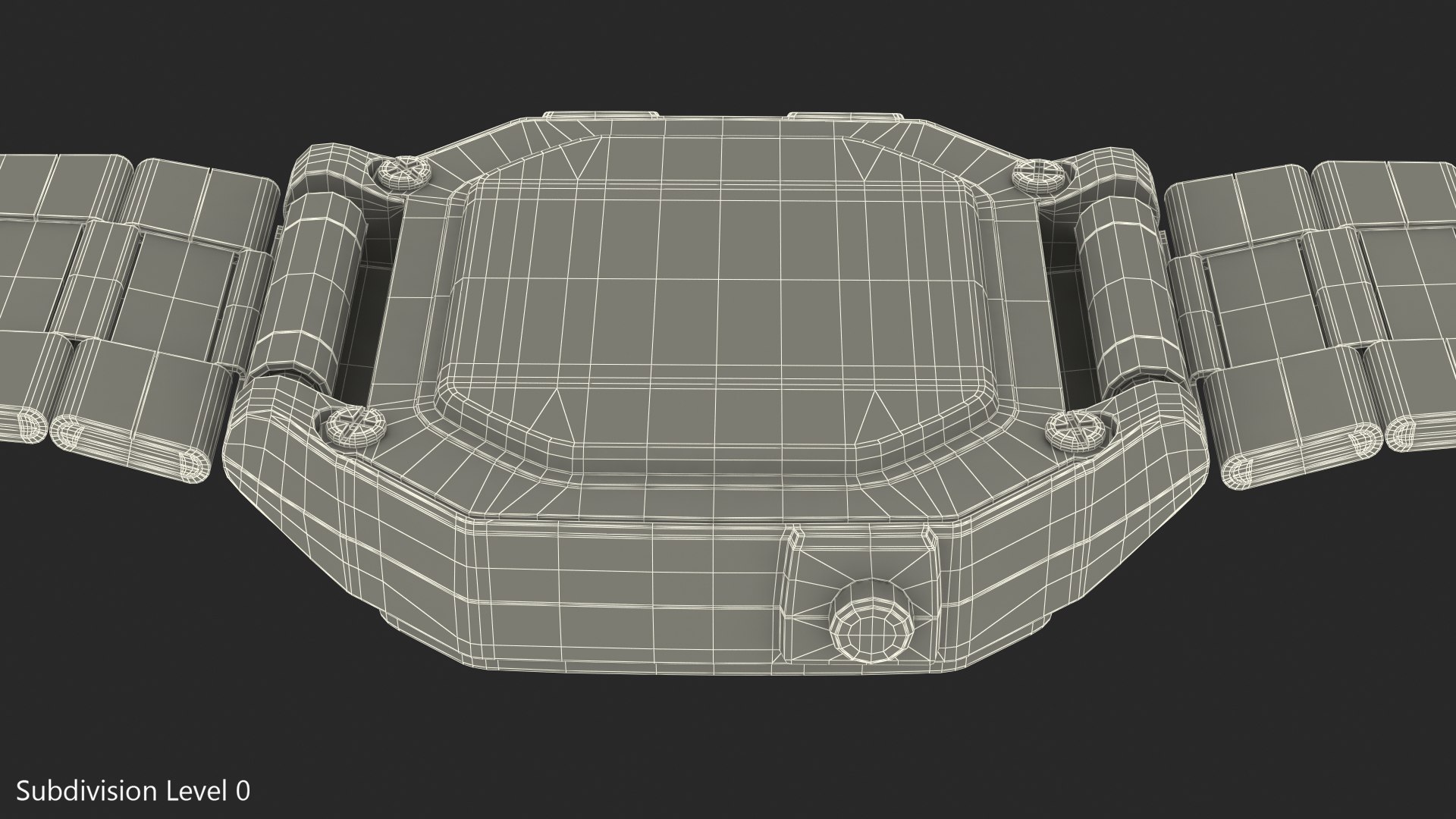 3D Golden Classic Electronic Watch Model - TurboSquid 1451118