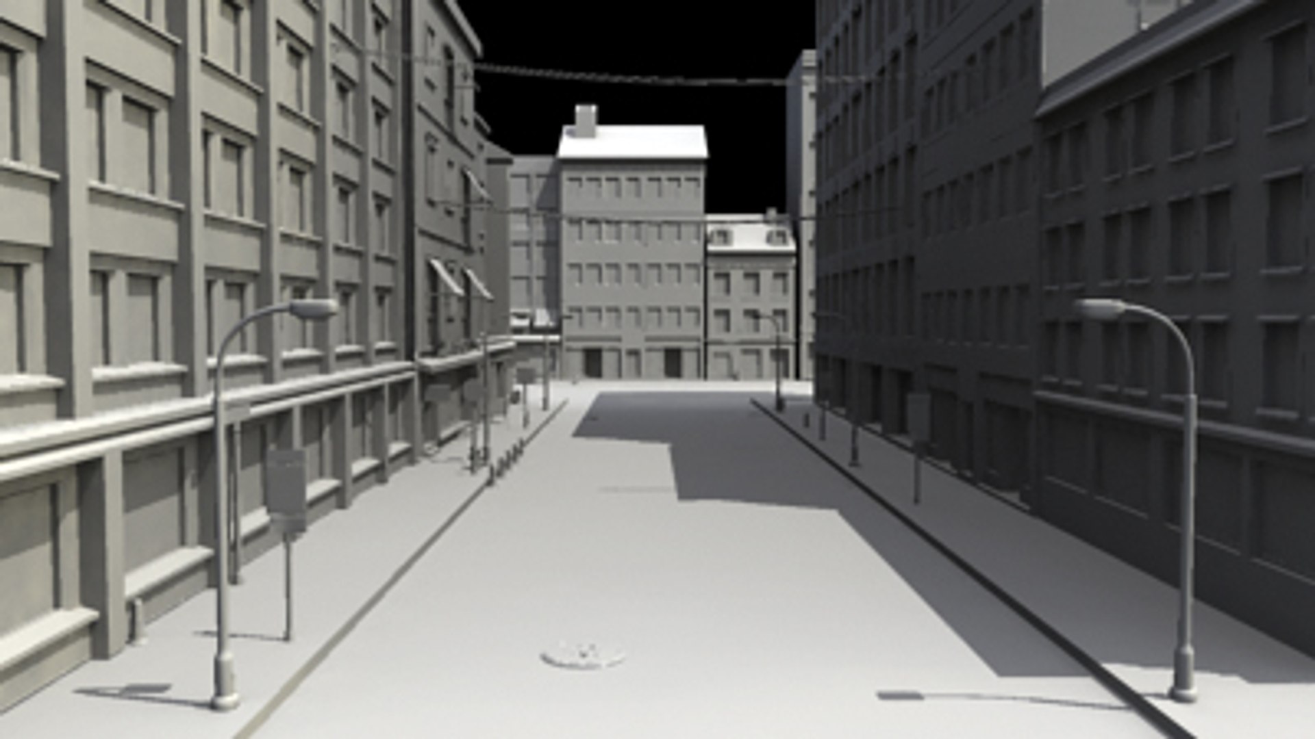 3d model city street