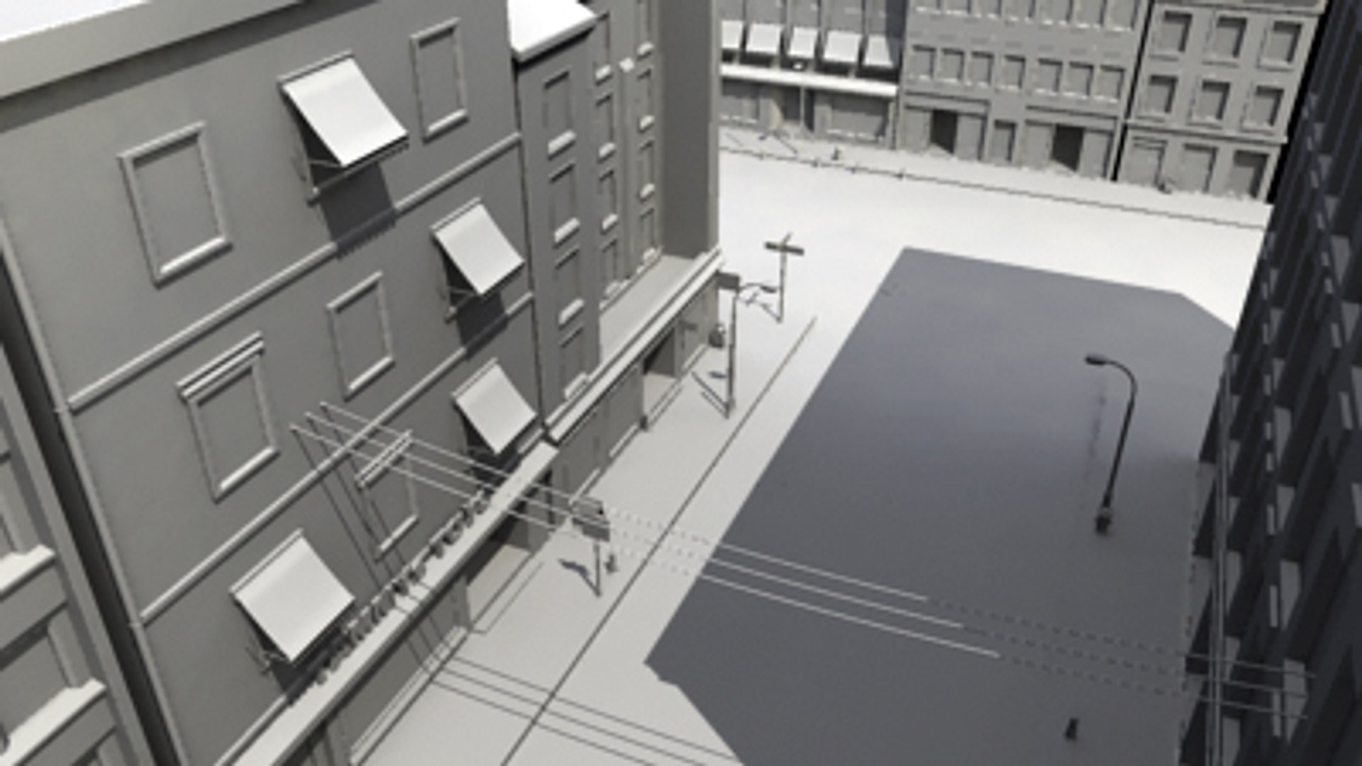 3d model city street