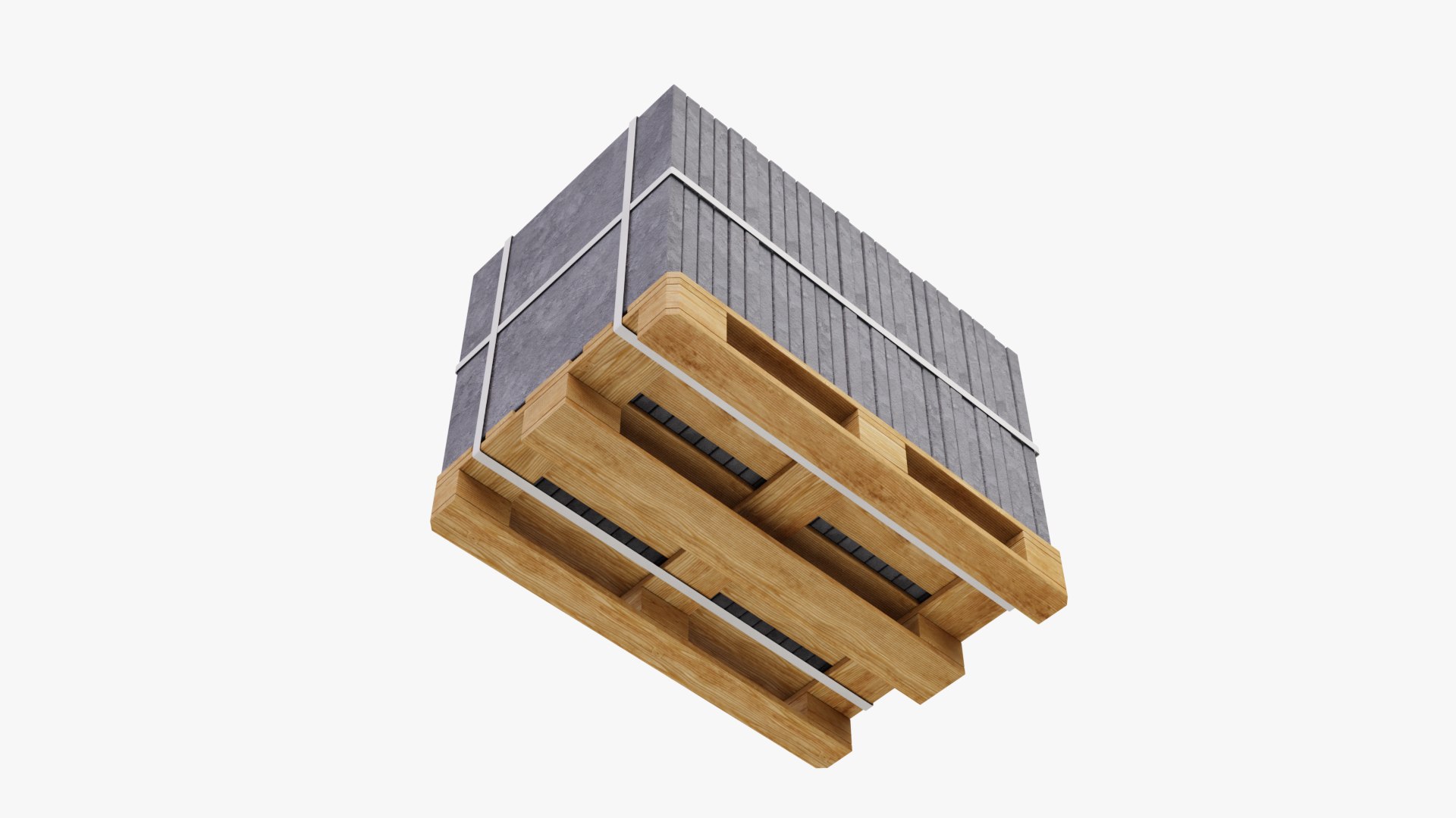 3D Concrete Slabs On Wooden Pallet - TurboSquid 2244129