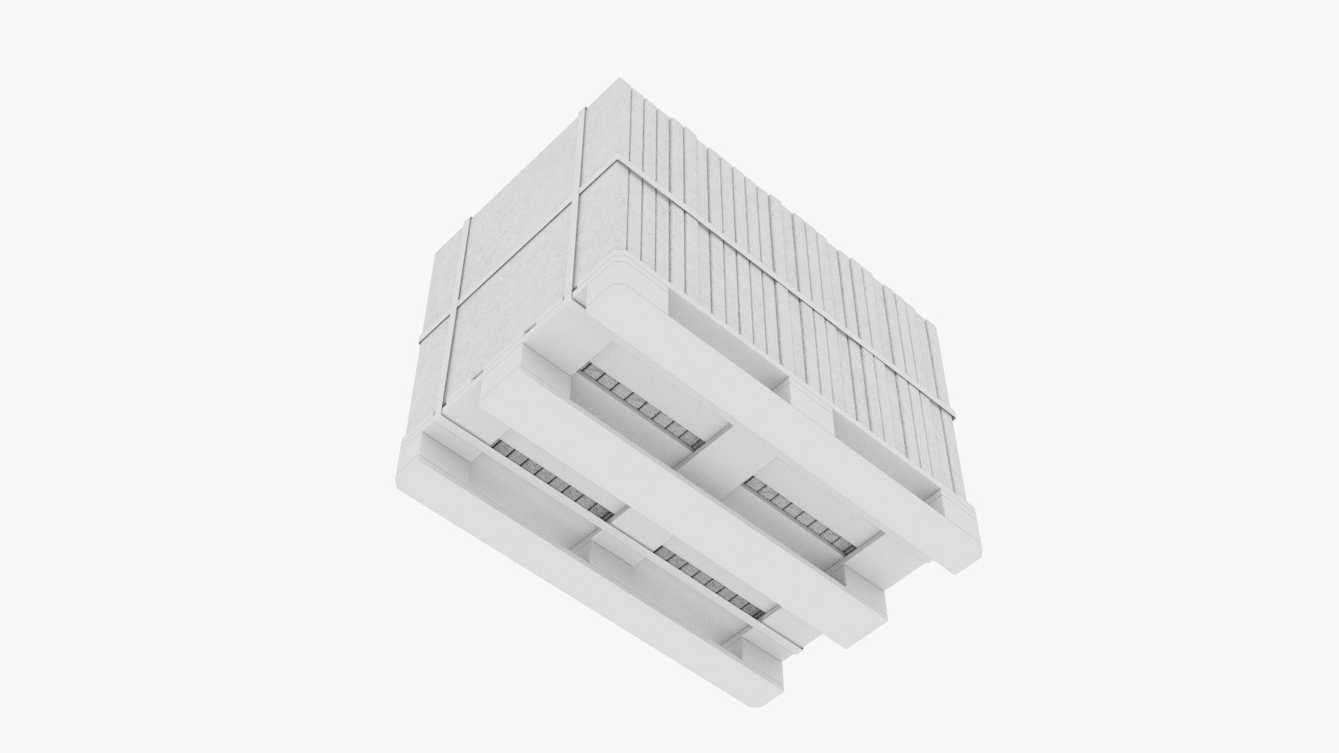 3D Concrete Slabs On Wooden Pallet - TurboSquid 2244129