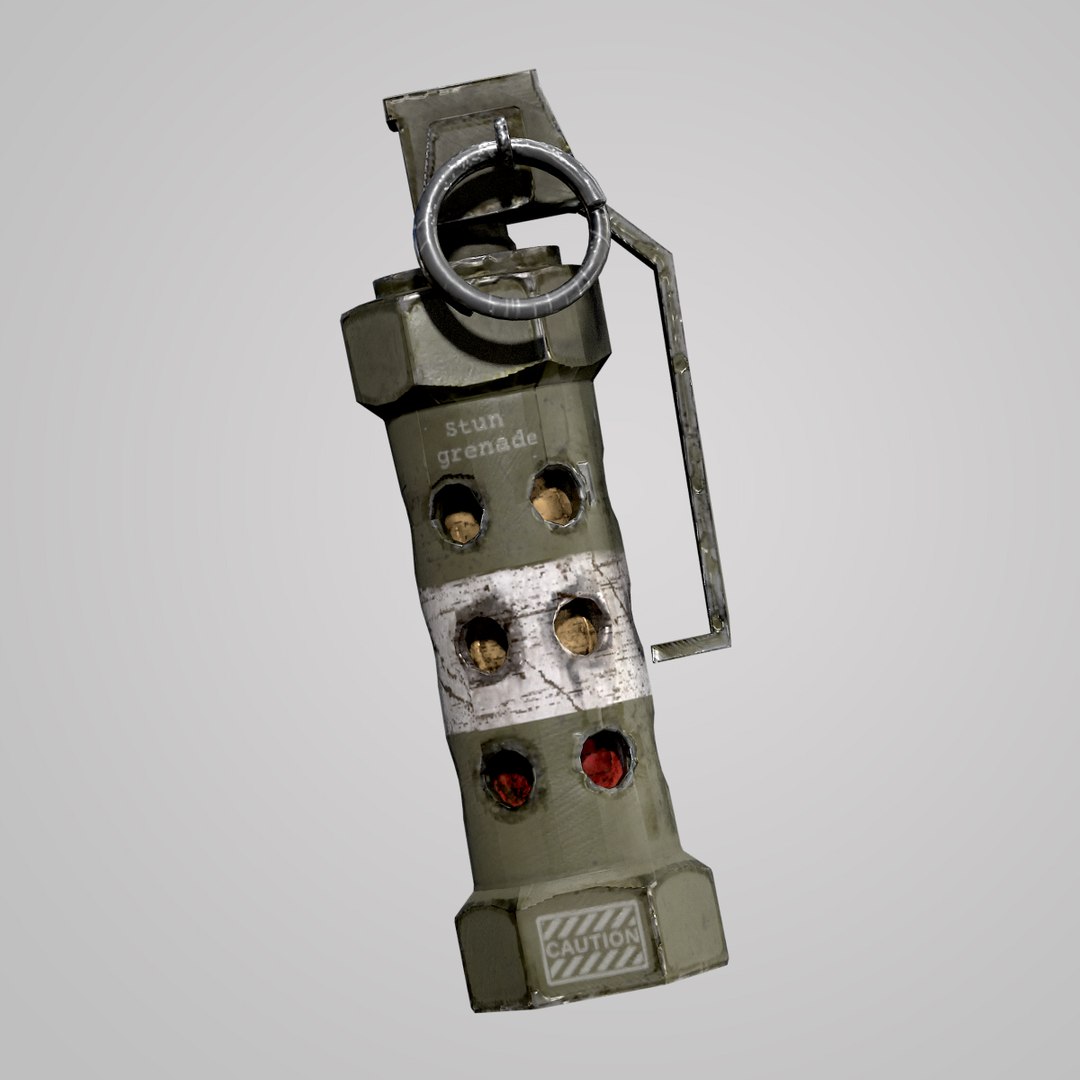 Stun Grenade Military - Flash Bang 3D Model - TurboSquid 2143216