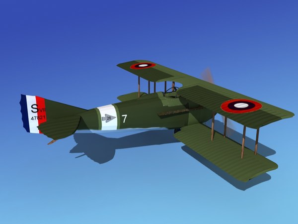 3d spad vii s fighter aircraft