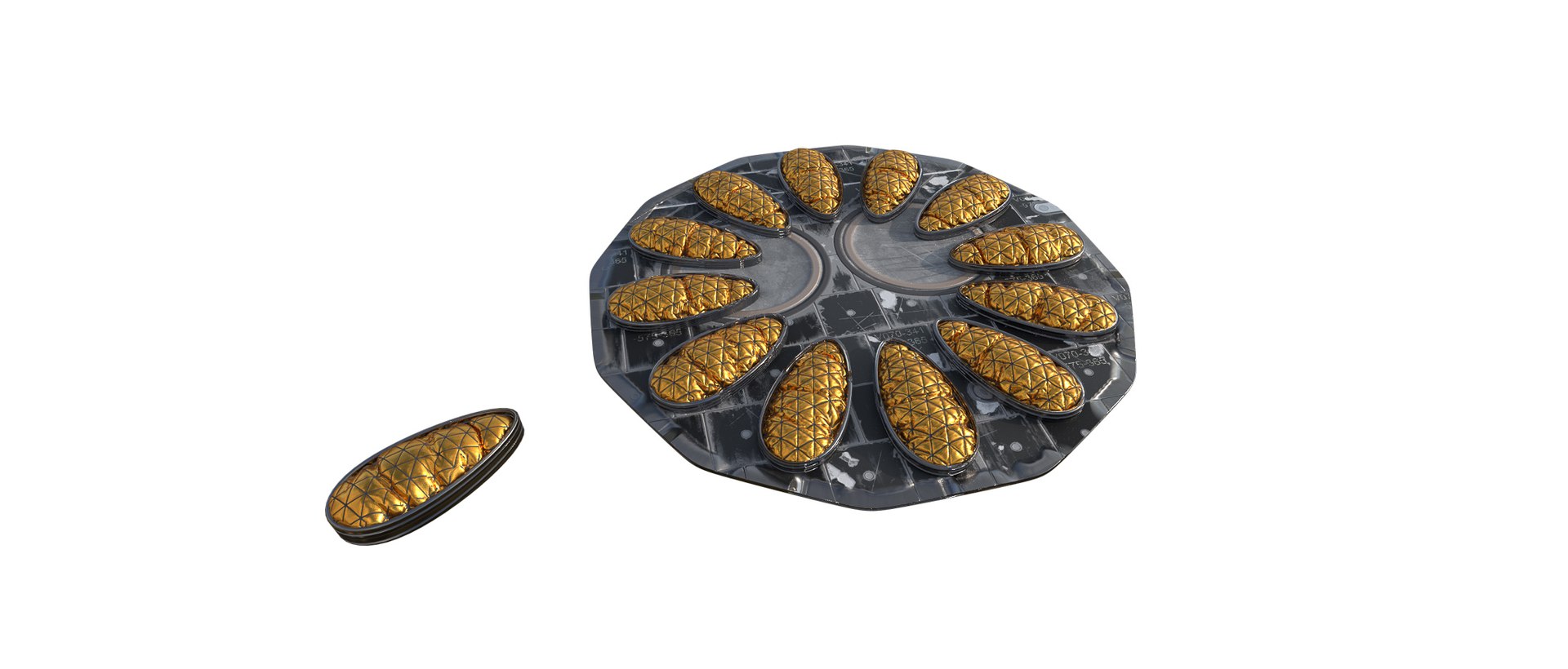 Sci-fi Circular Padding Pillows Surface Panel 3D Model - TurboSquid 1855840