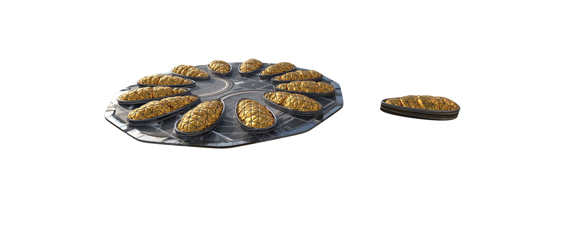 Sci-fi Circular Padding Pillows Surface Panel 3D Model - TurboSquid 1855840