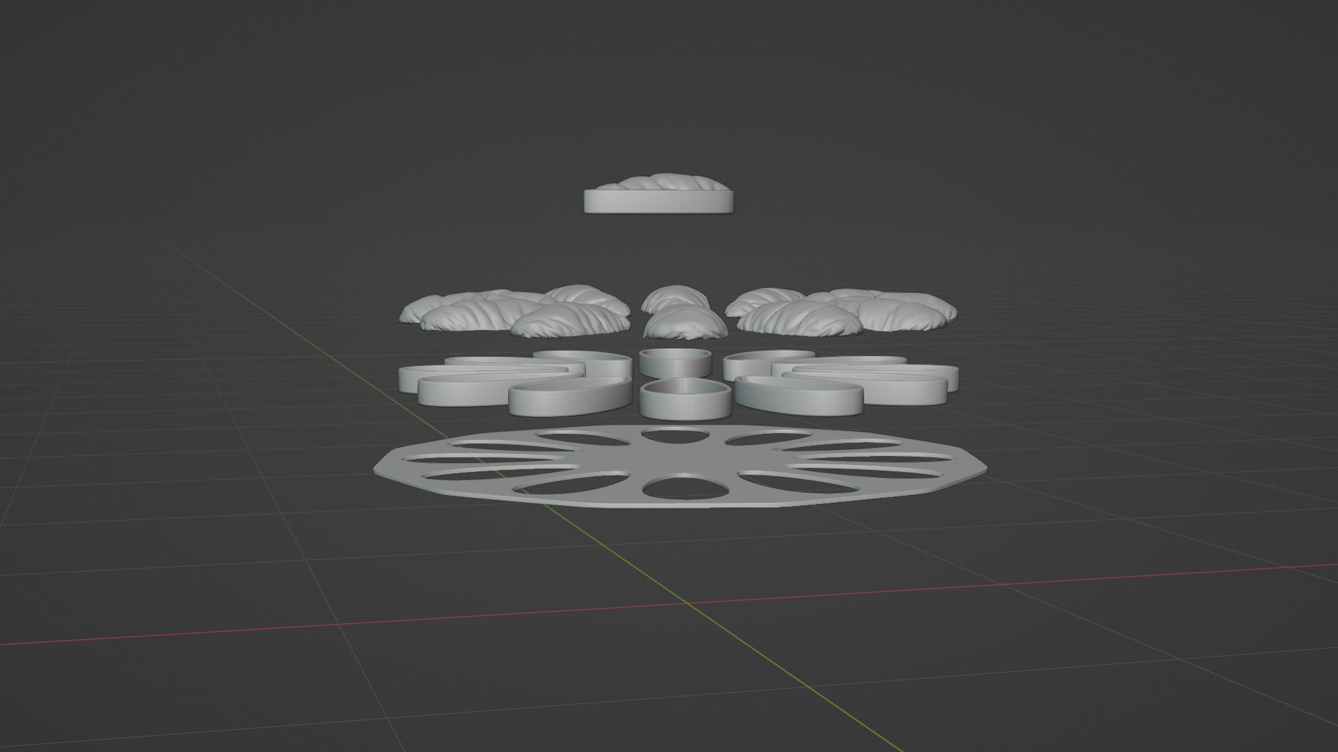 Sci-fi Circular Padding Pillows Surface Panel 3D Model - TurboSquid 1855840