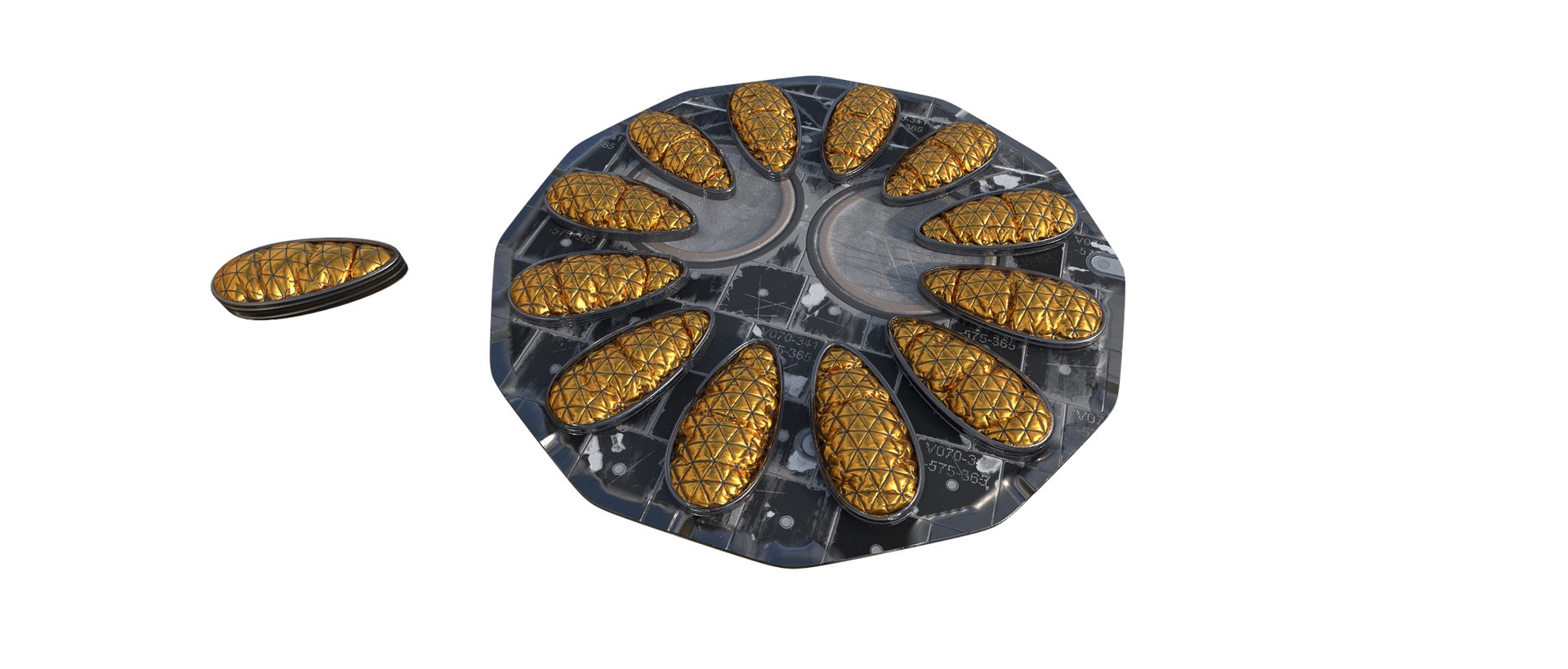 Sci-fi Circular Padding Pillows Surface Panel 3D Model - TurboSquid 1855840