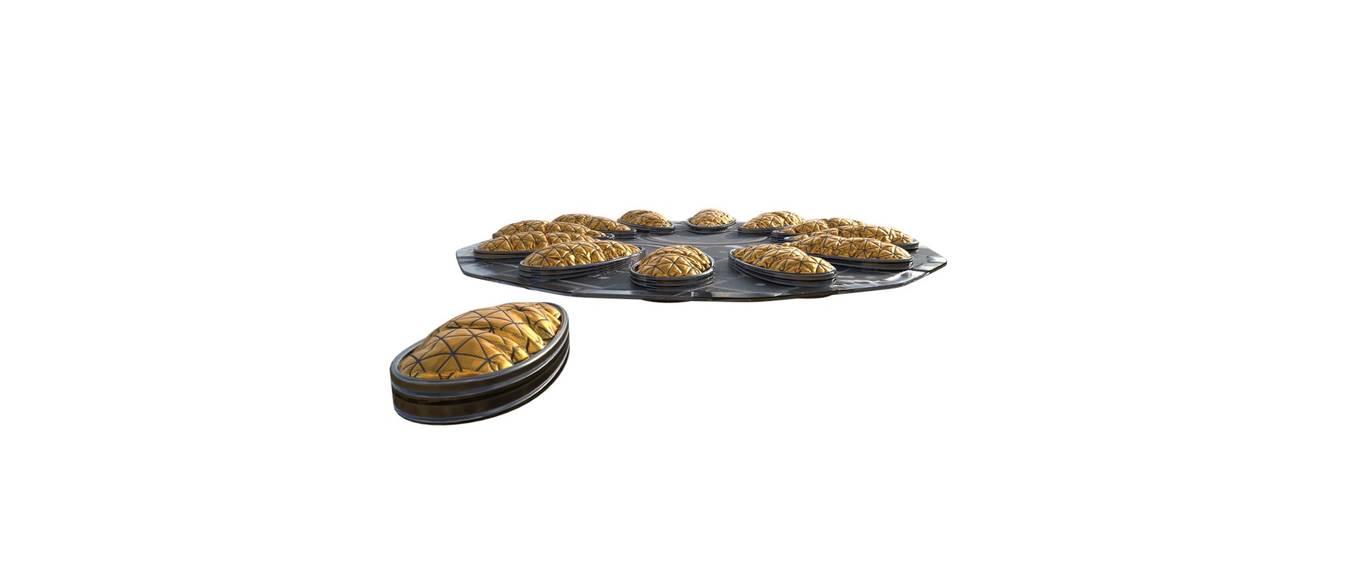 Sci-fi Circular Padding Pillows Surface Panel 3D Model - TurboSquid 1855840