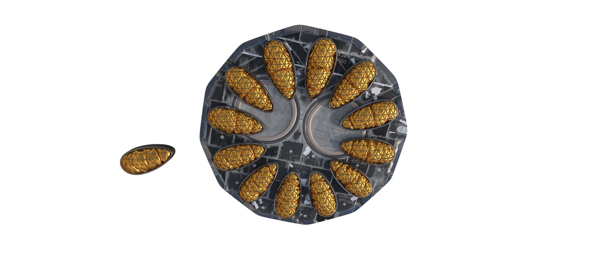 Sci-fi Circular Padding Pillows Surface Panel 3D Model - TurboSquid 1855840