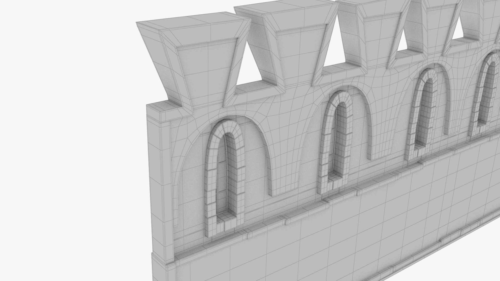 Medieval Wall Segment 3D - TurboSquid 1681624