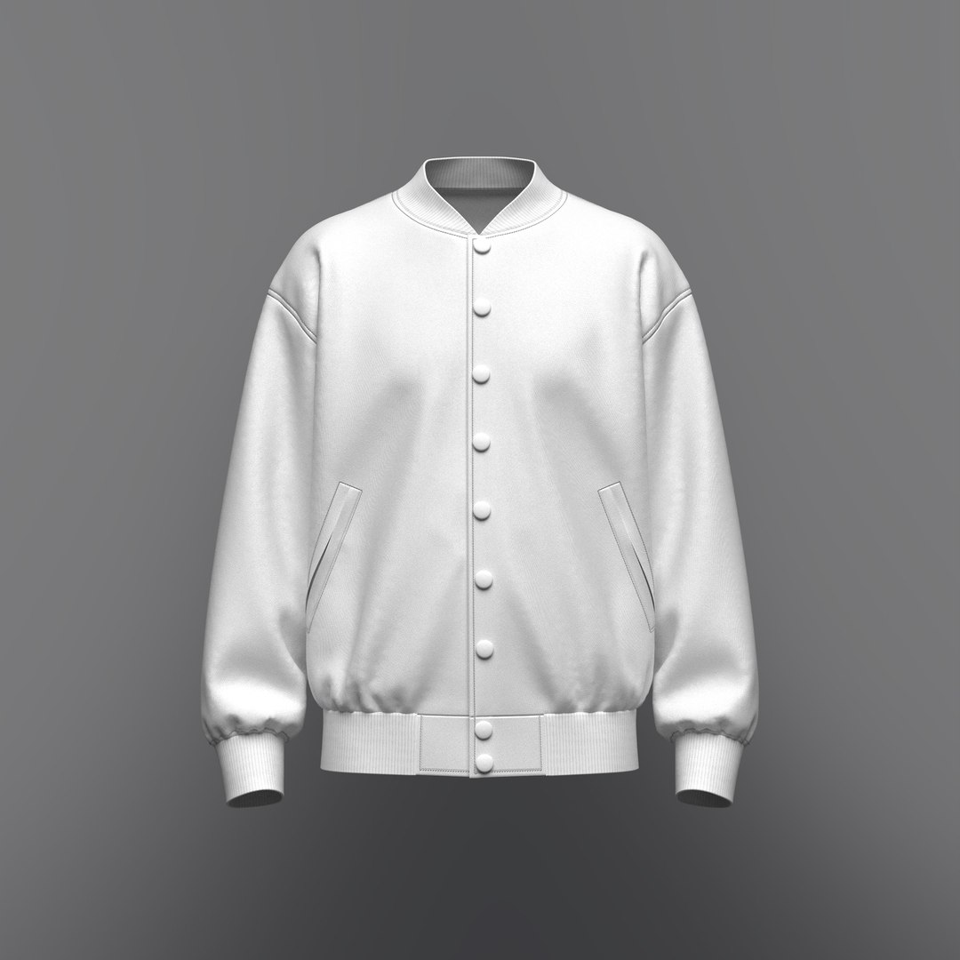 Mens Oversized Bomber Jacket 3d Model 3D Model - TurboSquid 2203182