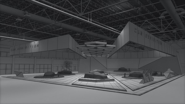 3D Big Exhibit Hall with 20 different Stand - TurboSquid 1910388