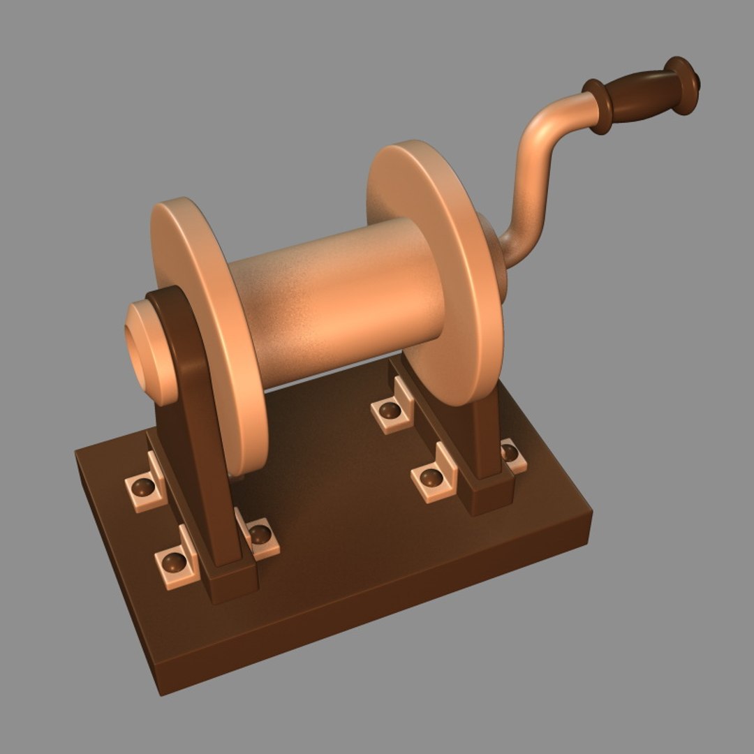 3d Model Cartoon Ship Winch