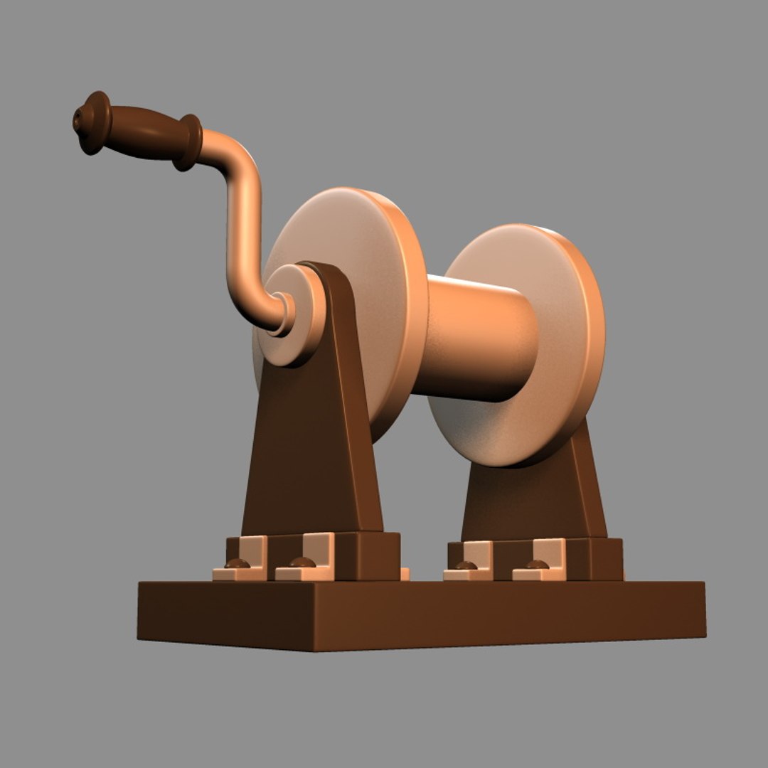 3d Model Cartoon Ship Winch