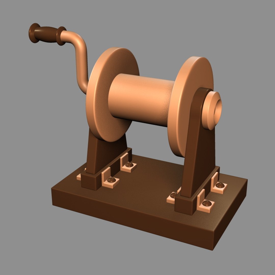 3d Model Cartoon Ship Winch