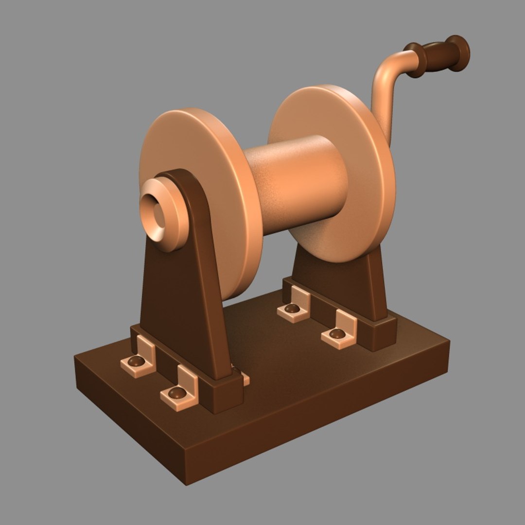 3d Model Cartoon Ship Winch