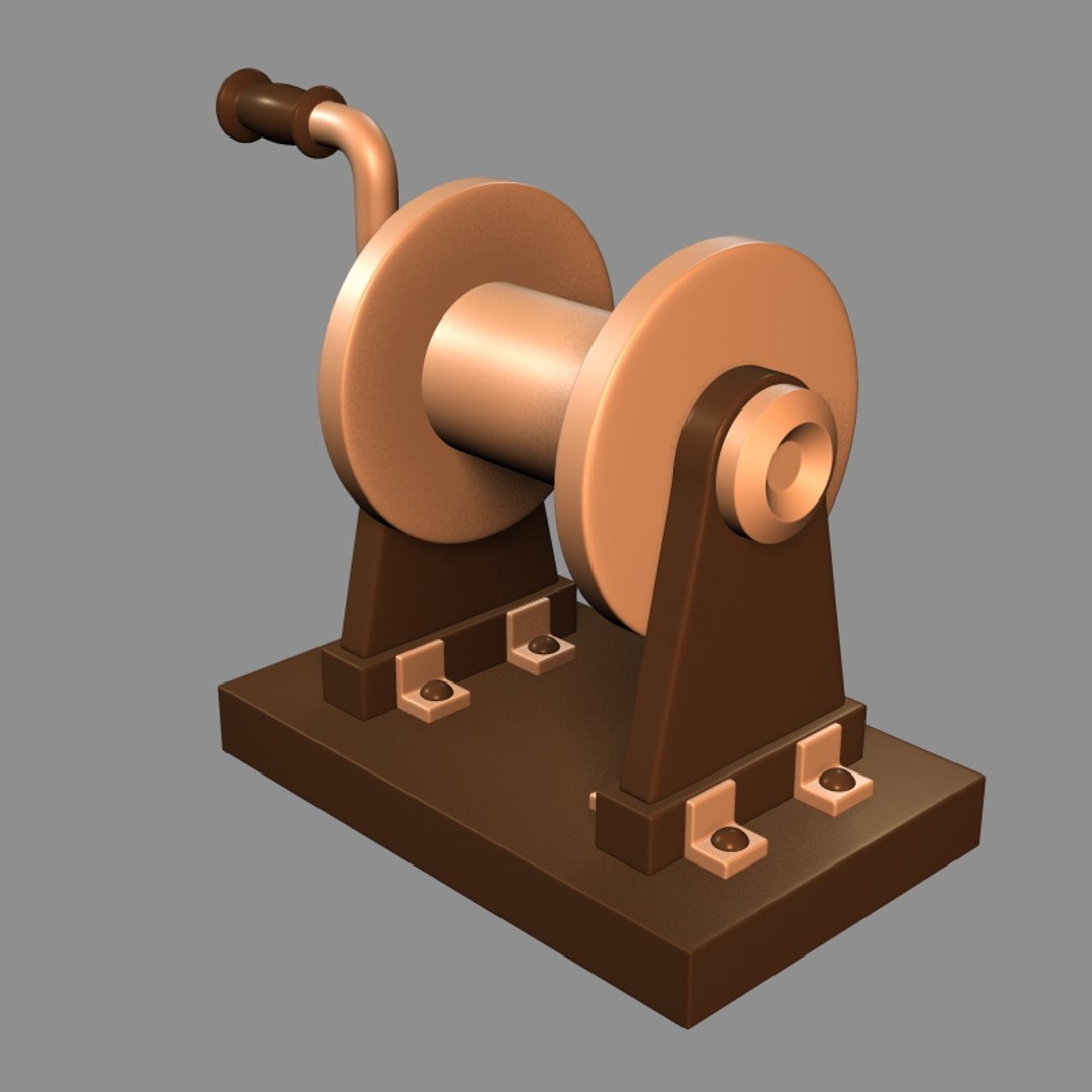 3d Model Cartoon Ship Winch