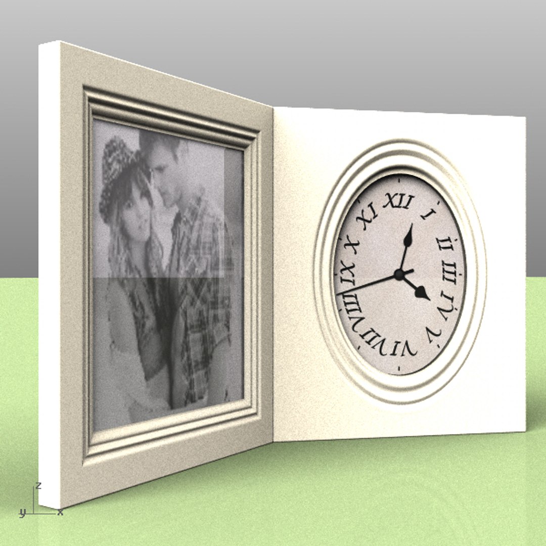 3d model picture frame clock 5