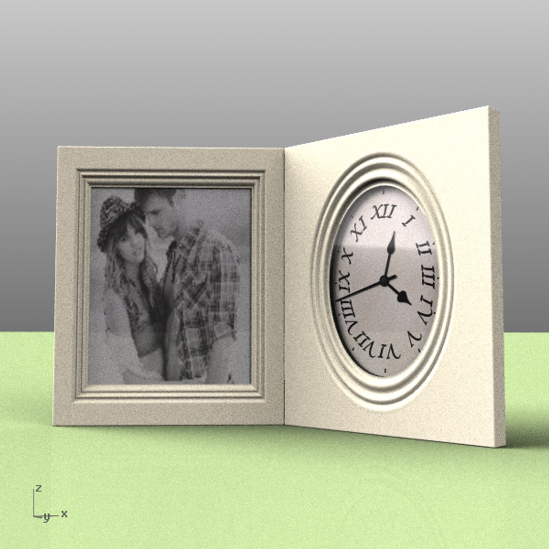 3d model picture frame clock 5
